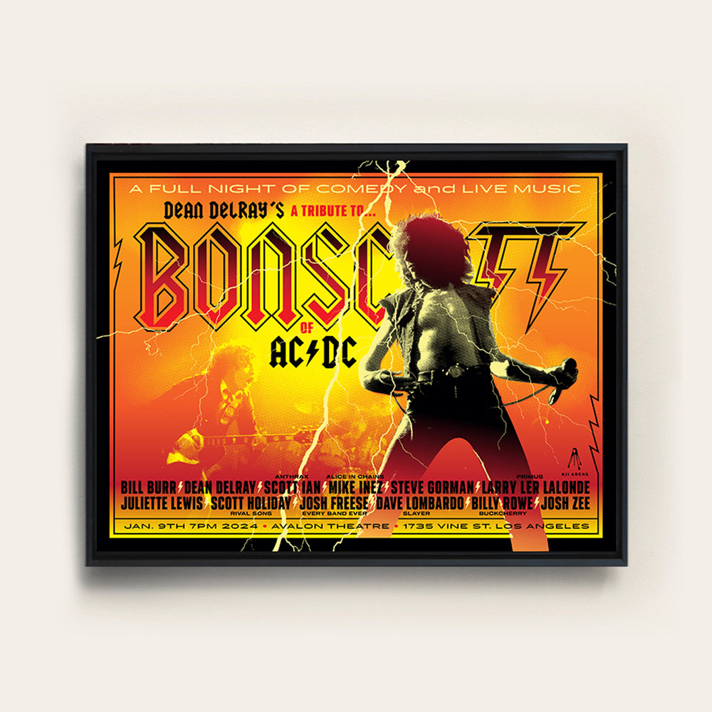 Dean Delray presents BON SCOTT Tribute Poster – Kii Arens Art