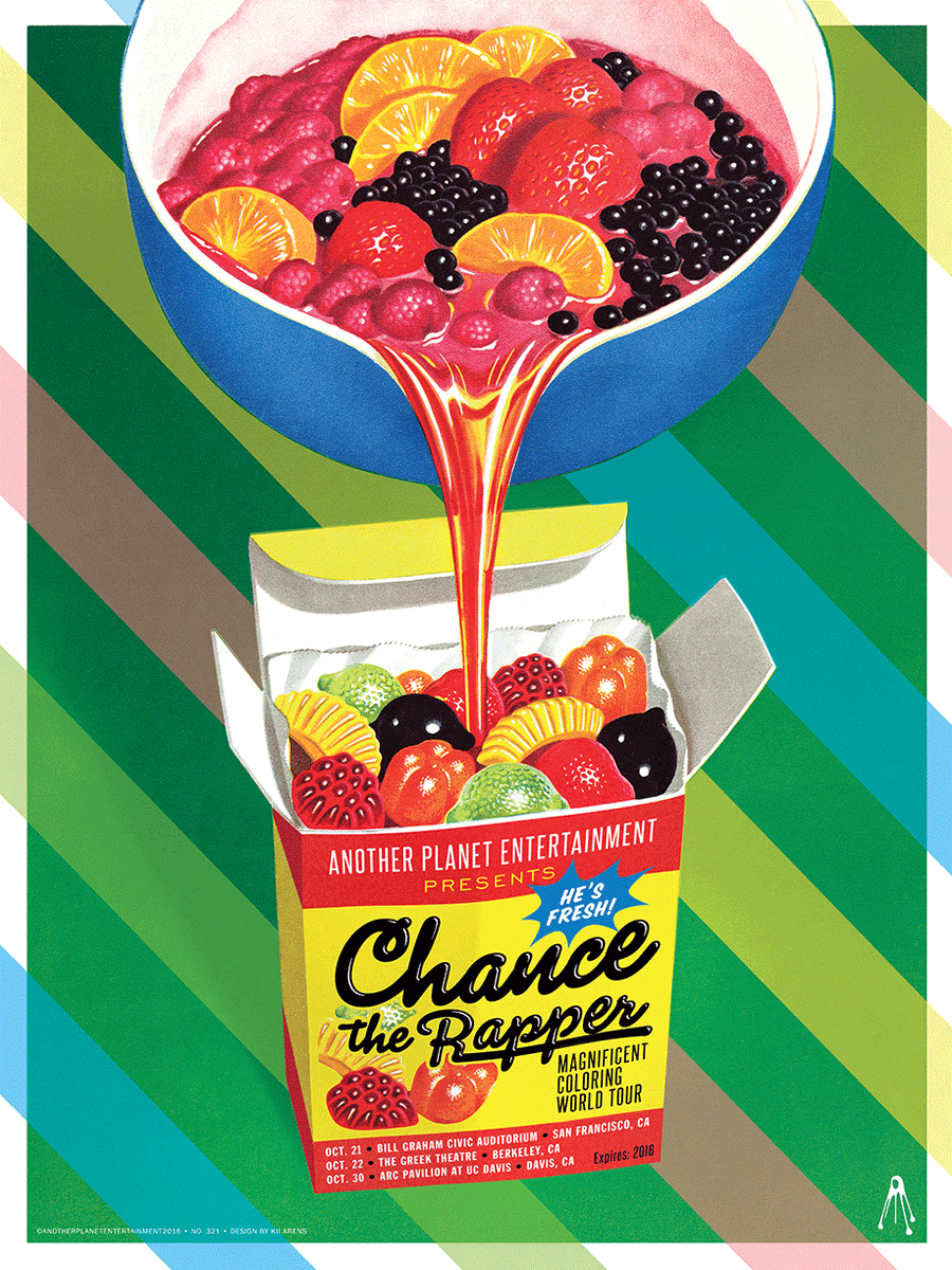 CHANCE THE RAPPER POSTER - BAY AREA – Kii Arens Art